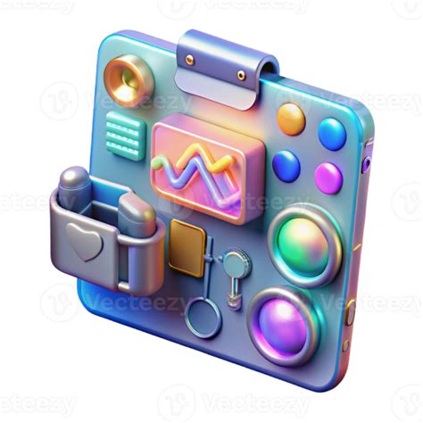 Elegant Contemporary Holographic Medical Data Visualization 3d Model