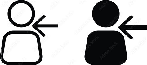 Vecteur Stock Logout Icon Sheet Simple Trendy Flat Style Line And Solid Isolated Vector