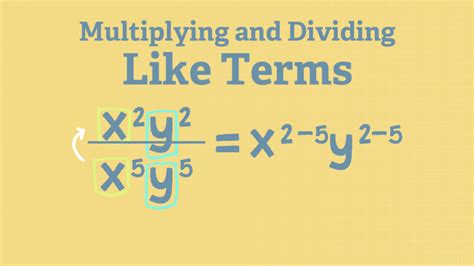 Multiplying And Dividing Like Terms Clickview