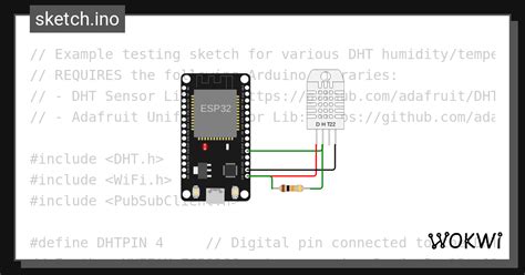 DHT11Sensor Copy 2 Wokwi ESP32 STM32 Arduino Simulator