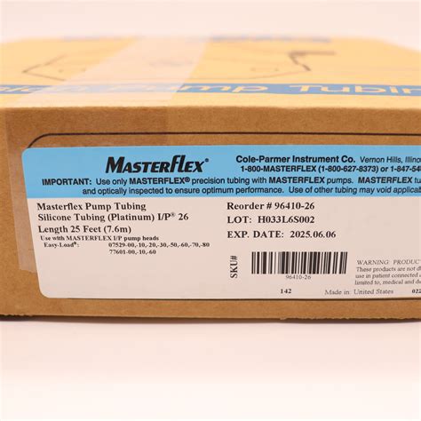 Masterflex Precision Peristaltic Pump Tubing I P 26 73 82