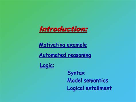 PPT Automated Reasoning Logic In AI PowerPoint Presentation Free Download ID
