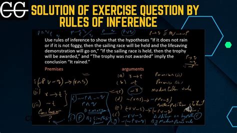 Exercise Question Of Rule Of Inference Solution Of Rule Of Inference Problem Youtube