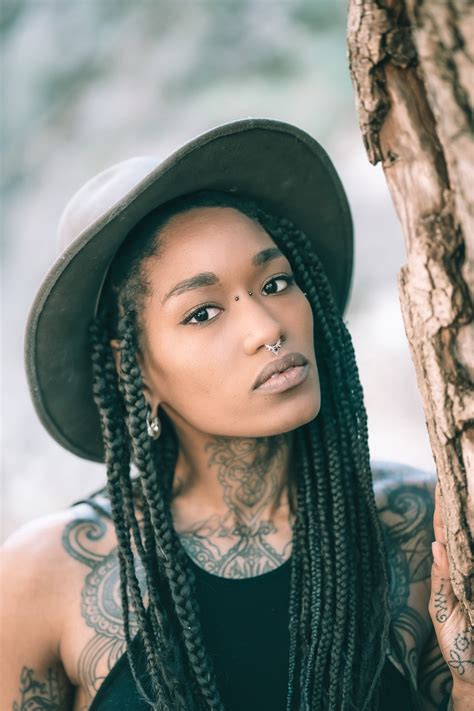 Tribal Septum Piercing With Black Onyx ⎜ Pyramid Etsy