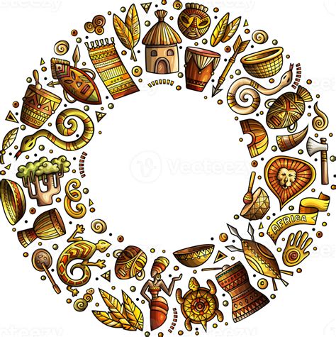 Africa Cartoon Round Border Illustration 37381783 Png