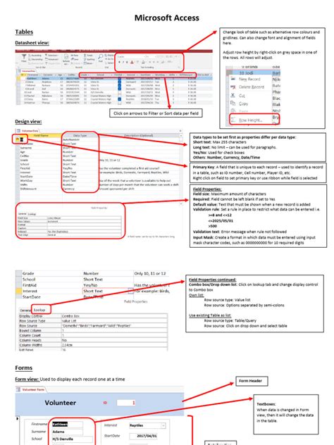 Microsoft Access Gr12 Summary Pdf Microsoft Access Computer