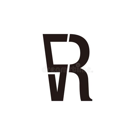 Letters Sr Simple Geometric Linked Logo Vector Stock Vector