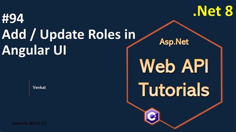 Part 94 Add Edit Update Roles In Angular Ui Net 8 7 6 Web Api Tutorials