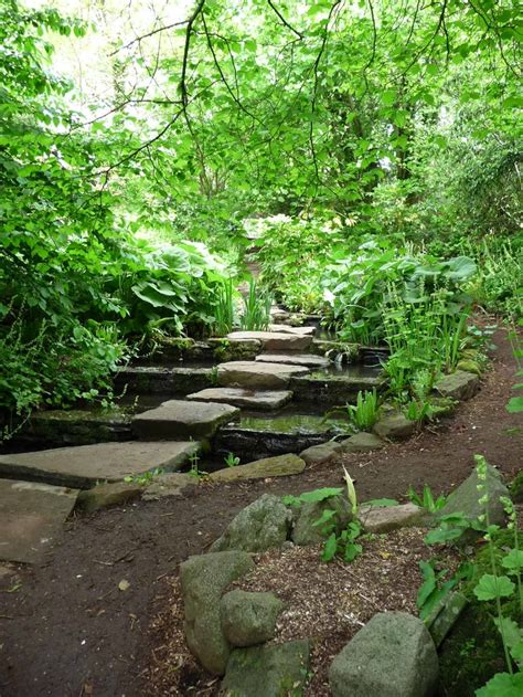 Waterfall Stepping Stones Hampton Court Castle Hereford Grass Type Pokemon English Garden