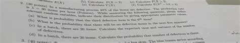 solved b calculate p x 2 c calculate p x≥2 e