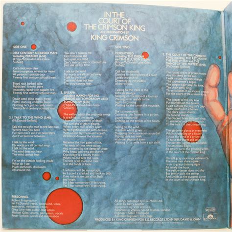 King Crimson In The Court Of The Crimson King An Observation By King