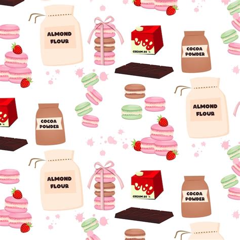 Premium Vector French Macarons Assortment Pattern