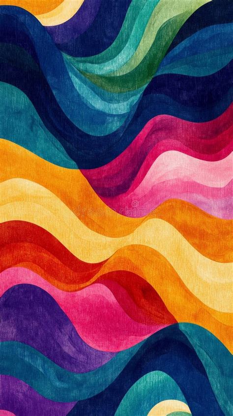 Colorful Abstract Wave Patterns Create A Vibrant Design For Modern