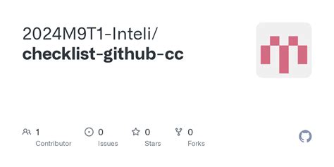 Github 2024m9t1 Intelichecklist Github Cc
