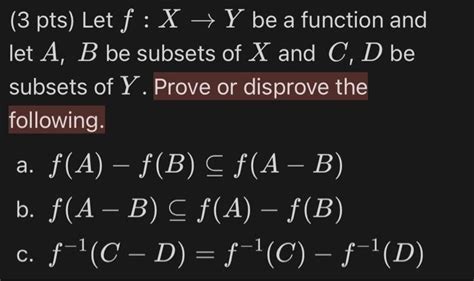 Solved 3 Pts Let F XY Be A Function And Let A B Be Chegg Com