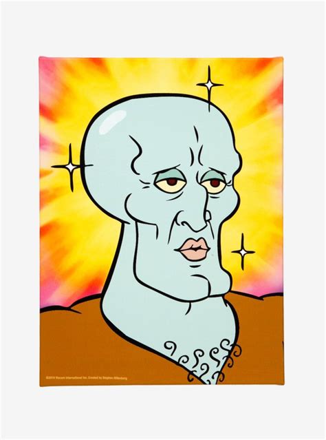 Spongebob Squarepants Handsome Squidward Mini Canvas Art Hot Topic Mini Canvas Art Small
