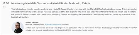 mariadb on linkedin zabbixsummit2024 mariadb database