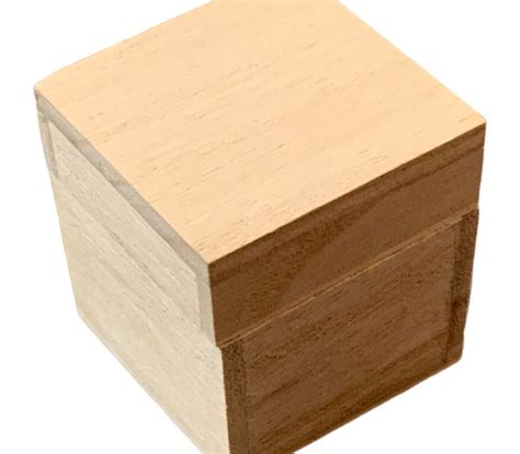 Extra Small Wooden 5cm Cube Trinket Box Craftmill