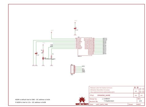 Capacitive Touch Keypad Mpr121 Open Hardware Oshwlab