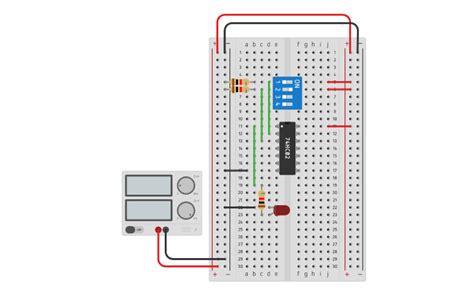 Circuit Design Nor Gate Simulation Tinkercad