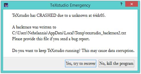 Texstudio Keeps Crashing On Startup Issue 2835 Texstudio Org