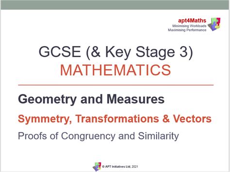 apt4maths proofs of congruency and similarity powerpoint for gcse maths