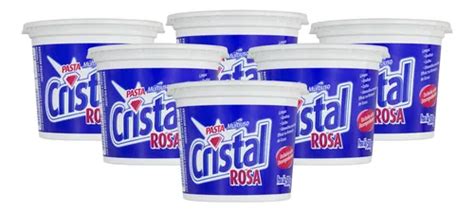 Kit 6 Pasta Limpeza Cristal Rosa Desengordurante 500g Urca Mercadolivre