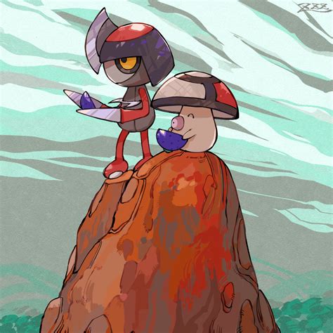 Foongus And Pawniard Pokemon Drawn By Oyasuminjyutsu Danbooru