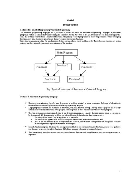 Main Program 11 Procedure Oriented Programmingstructured Programming