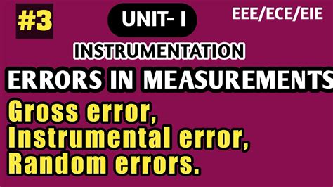 Types Of Errors In Measuring Instruments Unit I Instrumentation Lecture Reddaiah