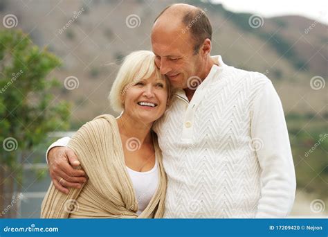 Middle Aged Couple Outdoors Stock Photo Image