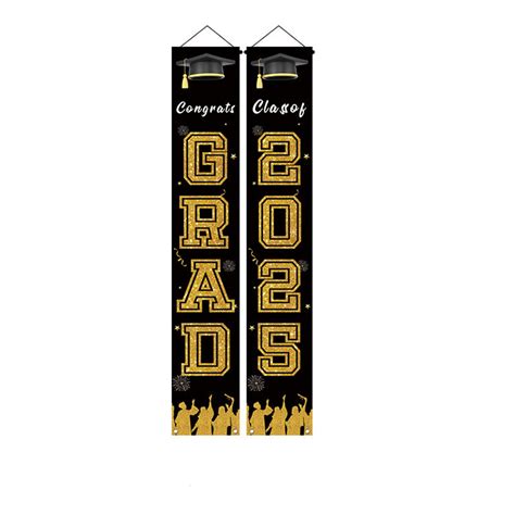 Moocorvic Graduation Door Banner Set For Doorway Porch Yard Class Of