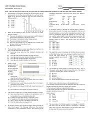 AP Statistics Unit Multiple Choice Review Practice Course Hero
