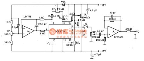 Function Generator Circuit Composed Of The ICL Signal Processing Circuit Diagram