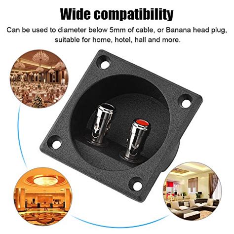 Round Speaker Box Terminal Subwoofer Box Terminal Cup Silver Push