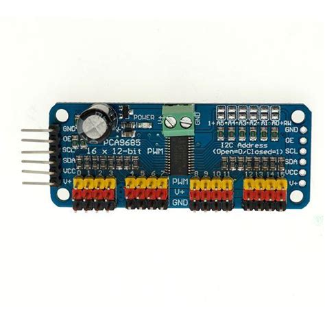 Suconel Controlador De Servos Pca9685 Con 16 Canales Pwm De 12 Bits