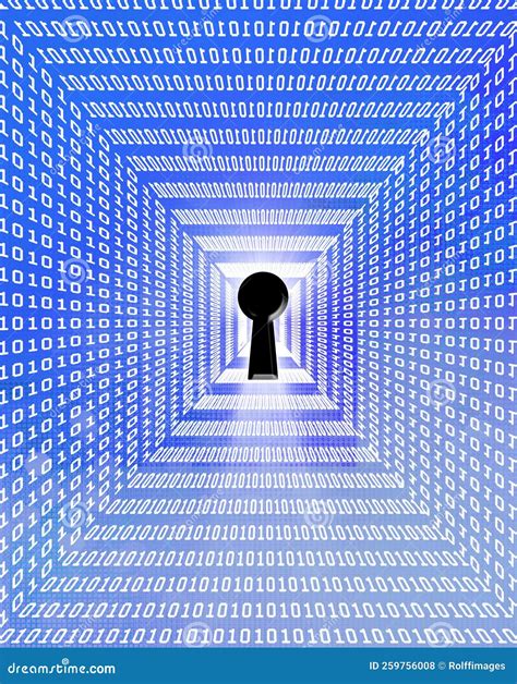 Keyhole And Binary Code Stock Illustration Illustration Of Programming 259756008