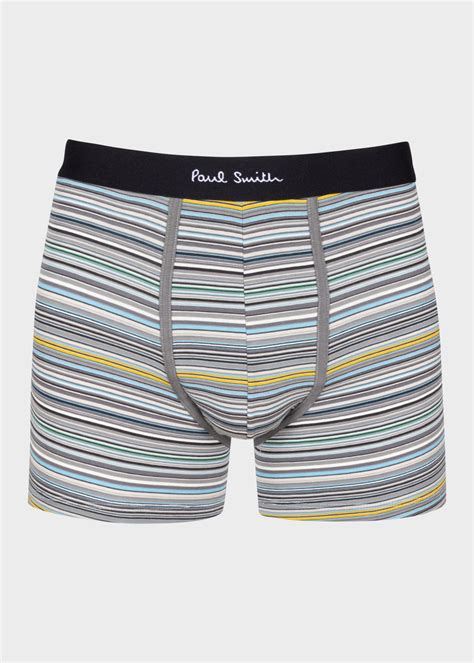 Signature Stripe And Plain Long Boxer Briefs Seven Pack