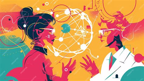 Premium Photo Dual Minds A Male Classical Physicist And A Female