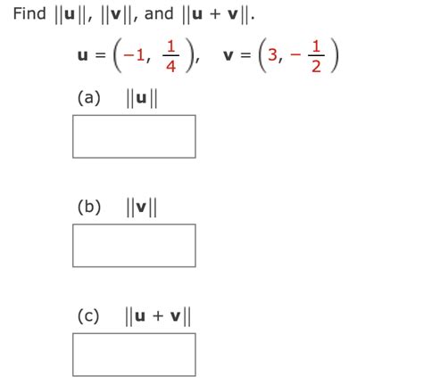 Solved Find U V And U V U V A U Chegg Com