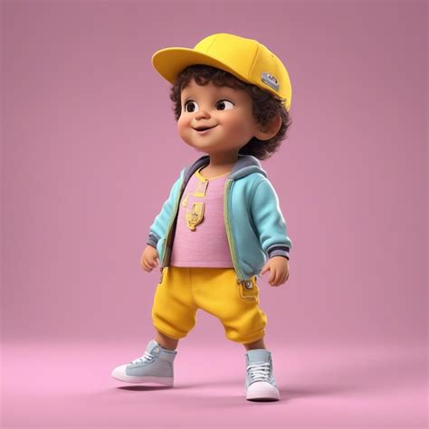 Premium Photo 3d Rendering Of Cartoon Dancer Boy