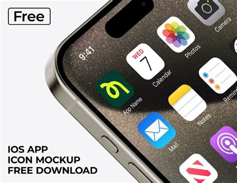 Free Ios App Icon Mockup Iphone Mockup Free App Icon Design Ios App