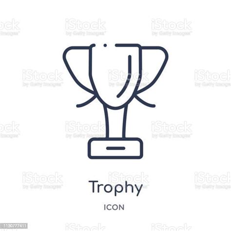 미식 축구 개요 컬렉션에서 선형 트로피 아이콘입니다 얇은 라인 트로피 벡터 흰색 배경에 고립입니다 트로피 유행 그림 0명에 대한 스톡 벡터 아트 및 기타 이미지 Istock
