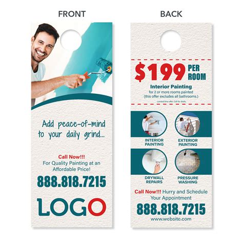 Door Hanger For Painters Design And Printed Free Shipping