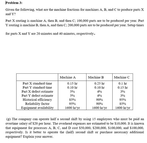 Solved Given The Following What Are The Machine Fractions