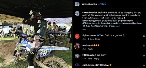 Daxton Bennick To Make His Pro Debut At Redbud National