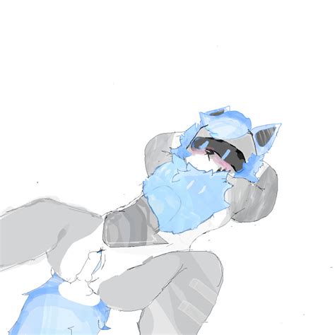 Rule 34 Animated Anthro Arrow Pointing To Crotch Blue Body Blue Eyes Blue Fur Blush Bodily