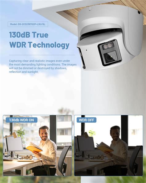 Panoramic Security Camera 8mp Colorvu Hikvision Camera