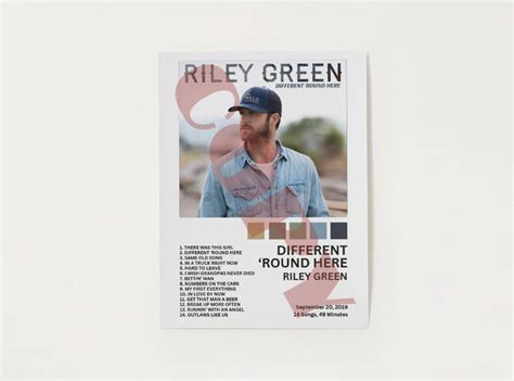 Different Round Here By Riley Green Album Poster Etsy