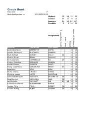 Excel Grade Project Xlsx Babe A B C D E F G H I J K L M N O P